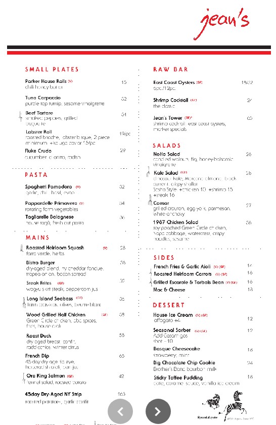 Jean's Restaurant - Fine Dining in the Heart of New York | Book a Table ...