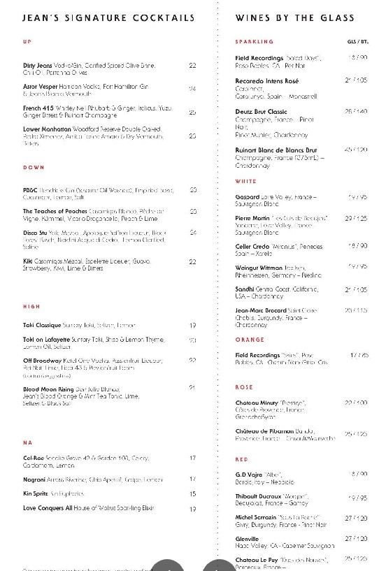Jean's Restaurant - Fine Dining in the Heart of New York | Book a Table ...