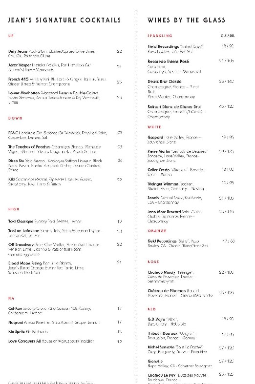 Jean's Restaurant - Fine Dining in the Heart of New York | Book a Table ...
